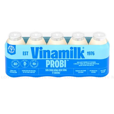 Sữa Chua Uống Vinamilk Probi Ít Đường Lốc 5 Chai 65ml