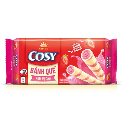 Bánh Quế Cosy Vị Kem Dâu Kinh Đô Gói 117.6G