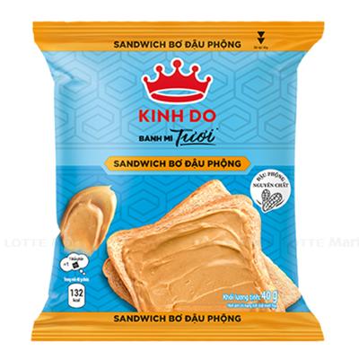 Bánh Sandwich Kinh Đô Nhân Bơ Đậu Phộng Gói 40g