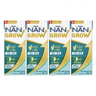 Sữa Dinh Dưỡng Pha Sẵn NAN Grow Lốc 4 Hộp 180ml
