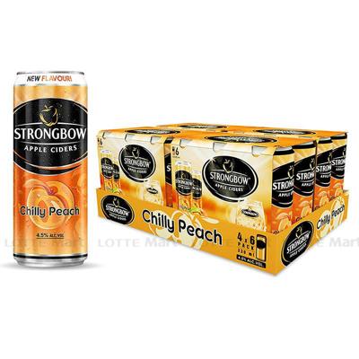 Nước Táo Lên Men Strongbow Sleek Vị Đào 330ml 4.5% ABV Thùng 24 Lon x 330ml
