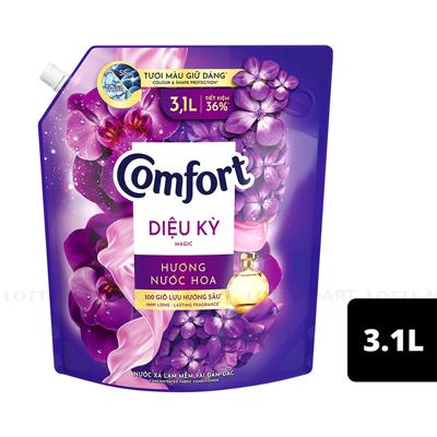Nước Xả Vải Comfort Hương Nước Hoa Thiên Nhiên Diệu Kỳ Túi 3.2L