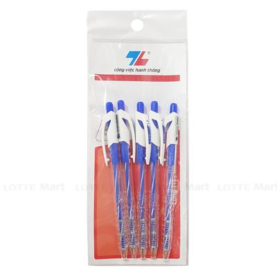Vỉ 5 Cây Bút Bi Thiên Long TL079 Mực Xanh