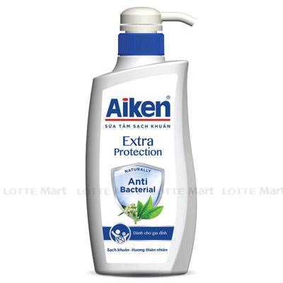 Sữa Tắm Aiken Sạch Khuẩn Extra Protection Chiết Xuất Trà Xanh 350g