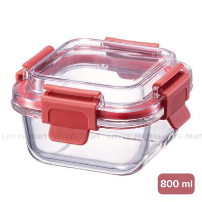 Hộp Thủy Tinh Nắp Tritan Lock&Lock LLG242 Màu Đỏ 800ml