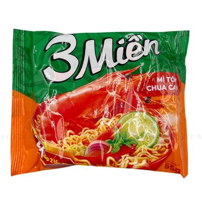 Mì 3 Miền Tôm Chua Cay 65G