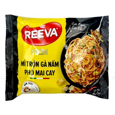 Mì Trộn Reeva Gà Nấm Phô Mai Cay Gói 85G