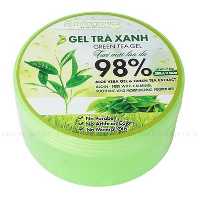 Gel Dưỡng Da Milaganics Trà Xanh Hộp 300ml