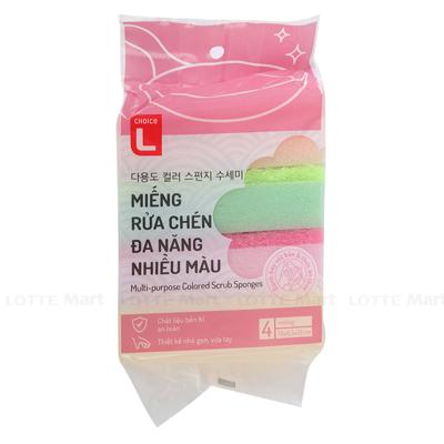 Miếng Rửa Chén Nhiều Màu Choice L (4 miếng)